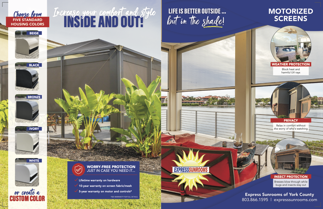See Our Motorized Screen Brochure | Express Sunrooms